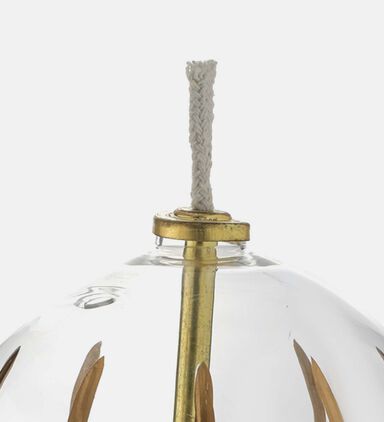 Clear Glass Ball Oil Lamp