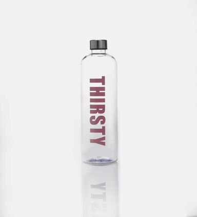 Plastic Script-print Water Bottle