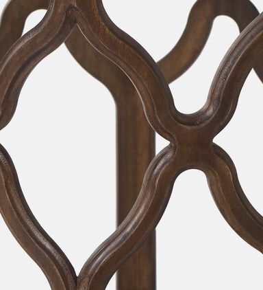 Octa Wood Glass Top Side Table