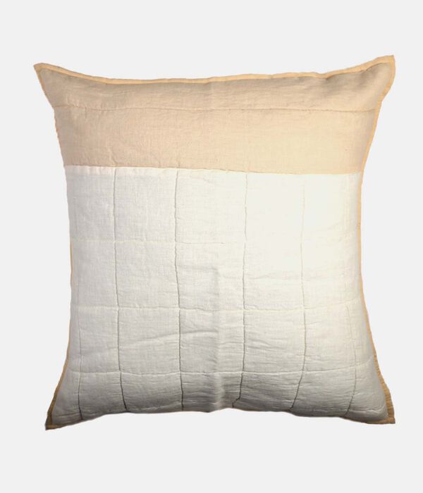 Linen Color Block Throw Pillow